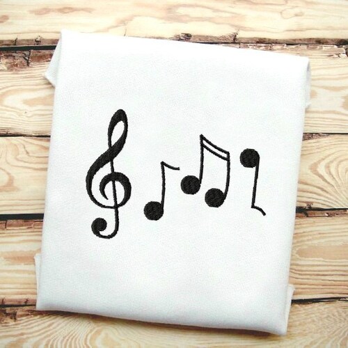 Music Notes Machine Embroidery Design Instant Download | Etsy