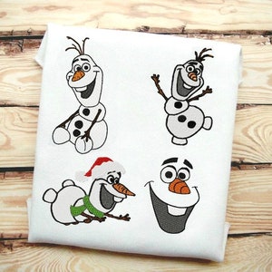 4 Designs Included! Olaf Style Fill Stitch Embroidery Design File and ...