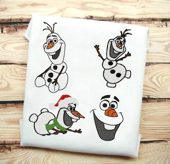 4 Designs Included Olaf Style Fill Stitch Embroidery Design | Etsy