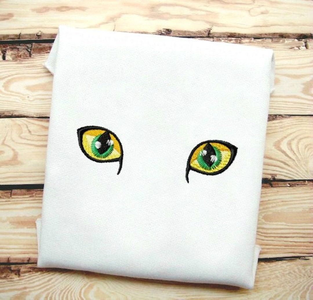 Cat Eyes Fill Stitch Embroidery Design File in 9 Formats **** Instant ...