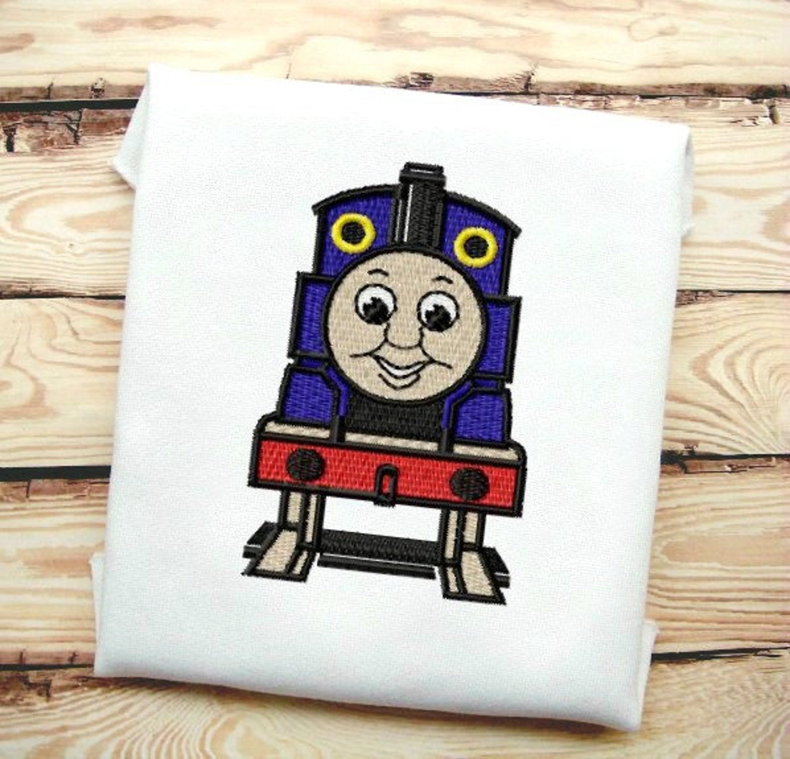 Thomas the Tank Engine Style Fill Stitch Embroidery Design | Etsy