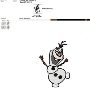 4 Designs Included! Olaf Style Fill Stitch Embroidery Design File and ...