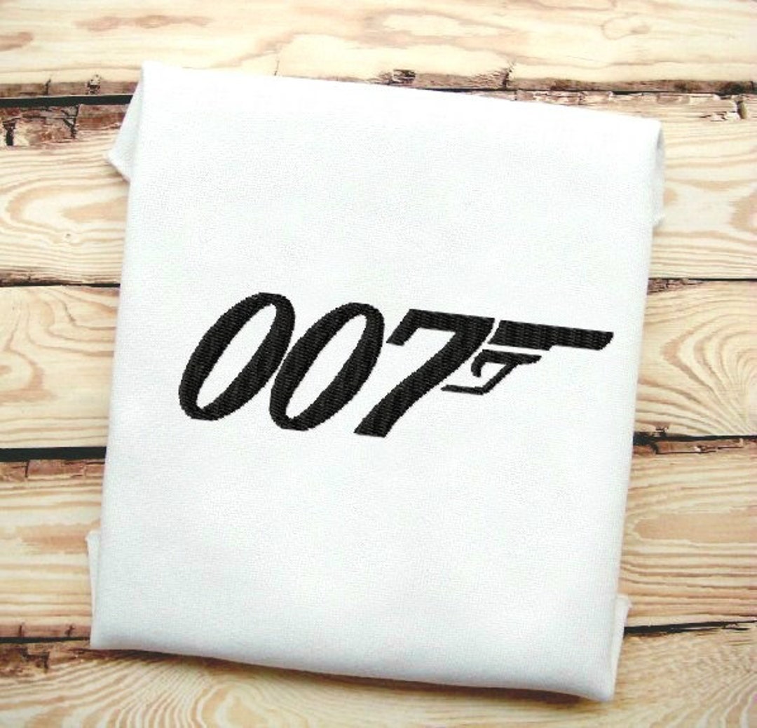 007 Style Logo Fill Stitch Embroidery Design File in 9 Formats ...