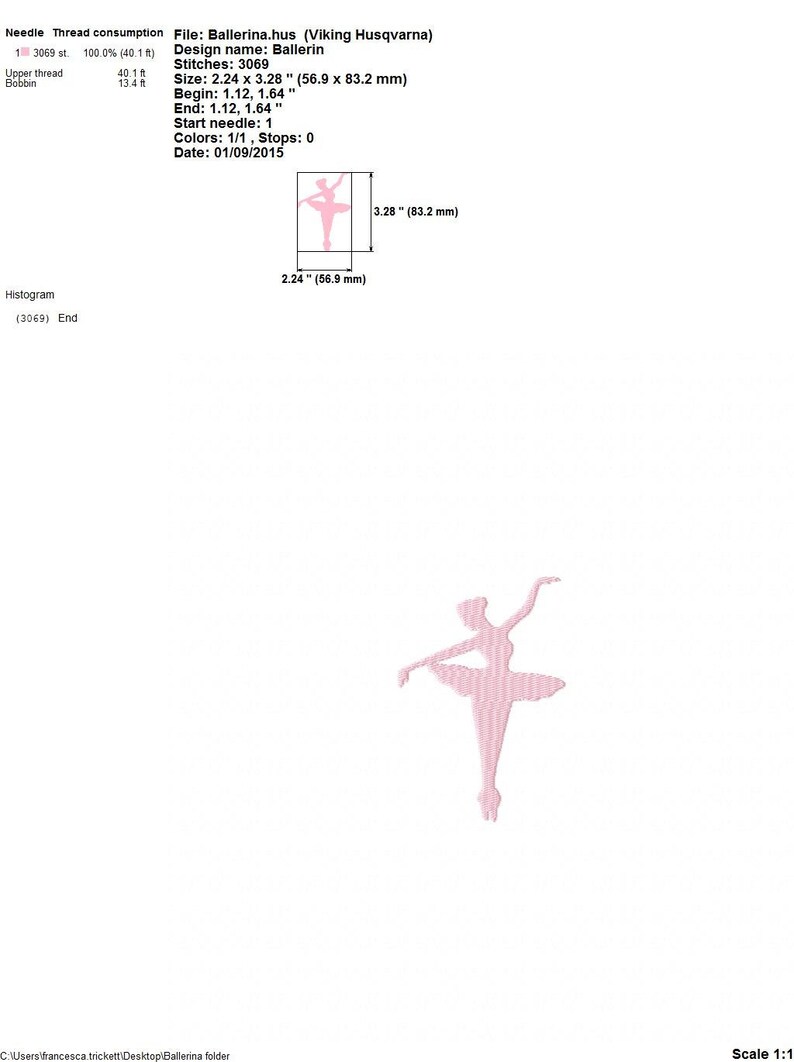 2 Designs Included Ballerina and Ballet Shoes Fill Stitch - Etsy