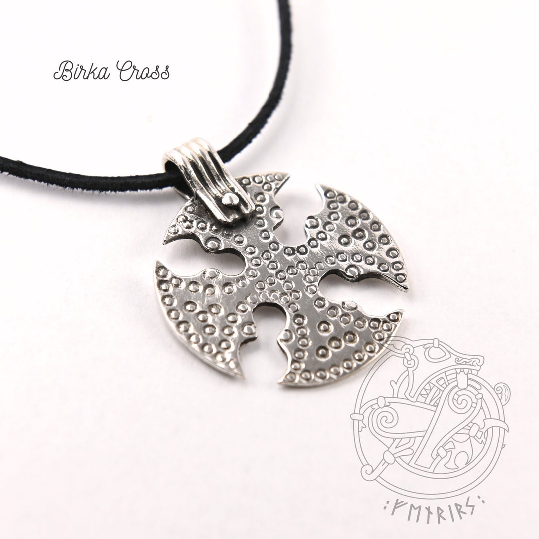 Sterling Silver Viking Cross Pendant Replica From Birka, Sweden, Viking ...