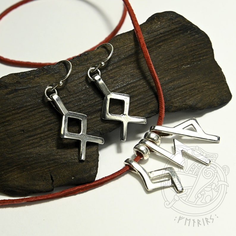 Sterling Silver Rune Pendant Naszyjnik Wikingów Nordycki - Etsy