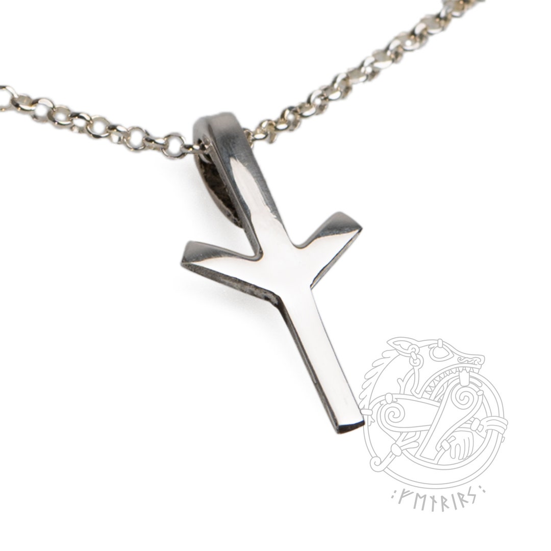 Rune ALGIZ Pendant Norse Elder Futhark - Etsy