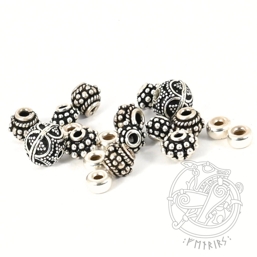 Sterling Silver Beads & Separators. DIY Viking Necklace and Runes - Etsy