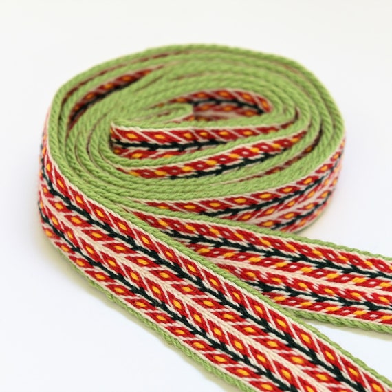 Tablet WOVEN BELT From Oseberg Norway Rose Pattern From 100% - Etsy
