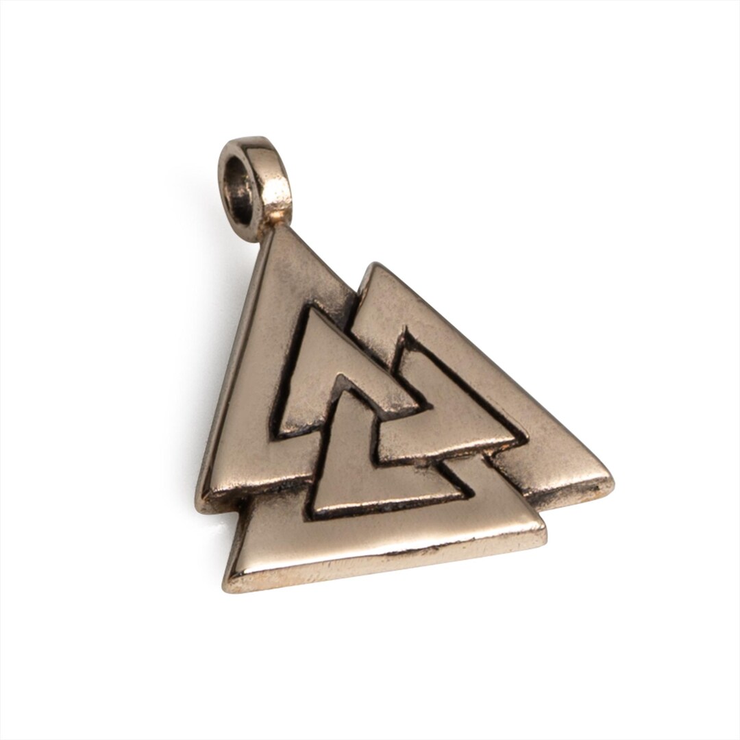 Bronze VALKNUT Viking Pendant Norse Rune Runic Stone Symbol Vikings ...