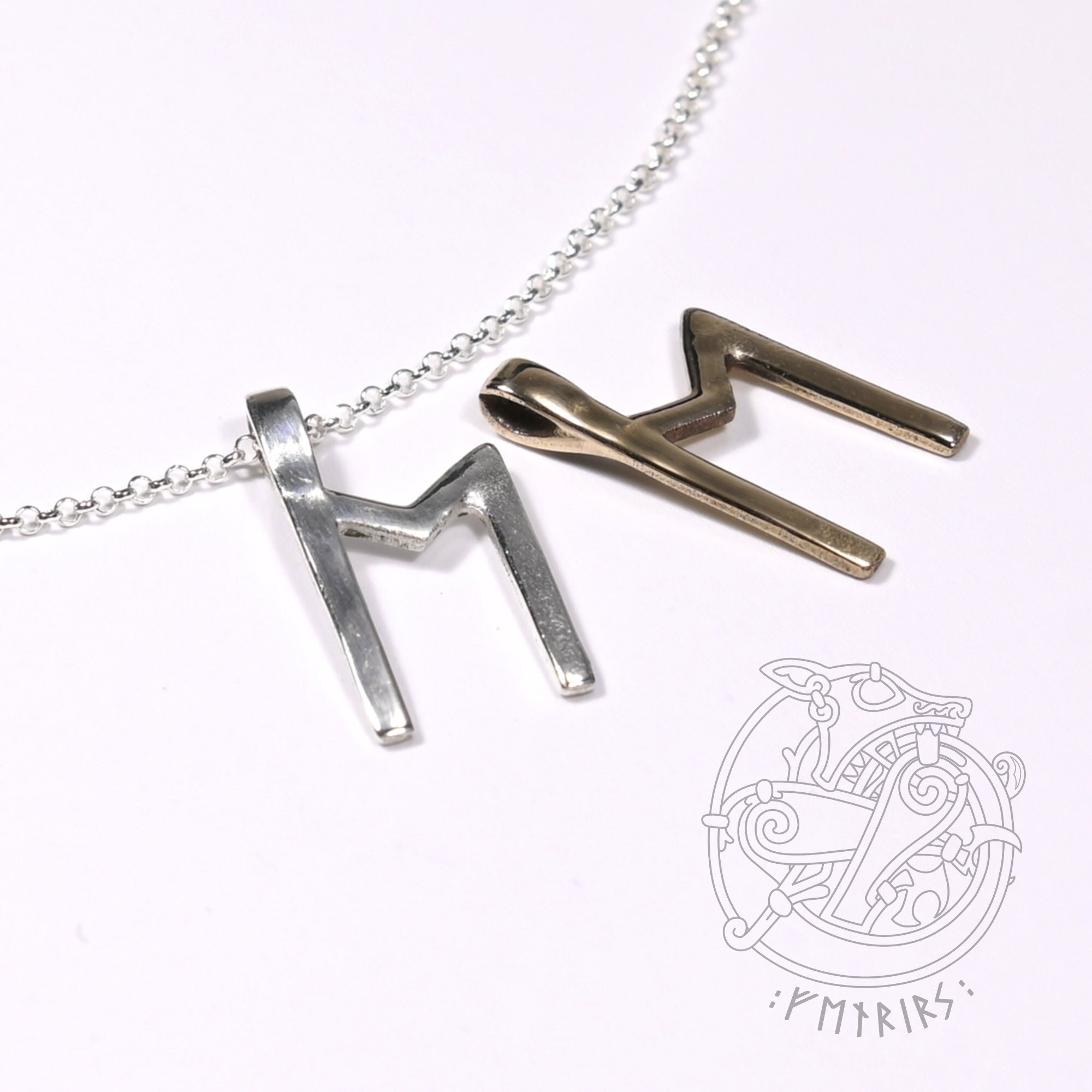 EHWAZ Rune Pendant - Norse Elder Futhark