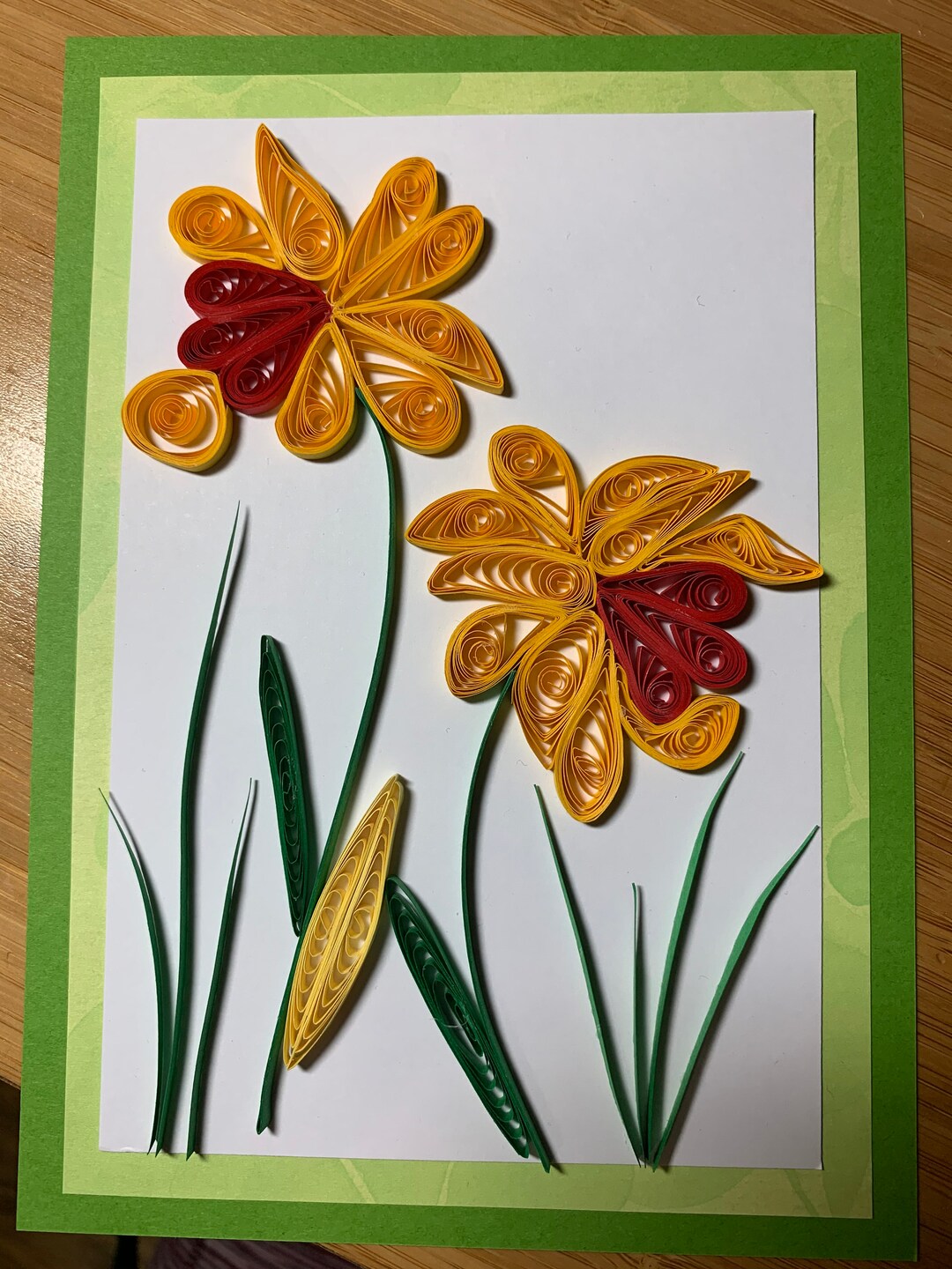Yellow Daffodil Flower for Wife, Quilled Artwork, Quilling Floral ...