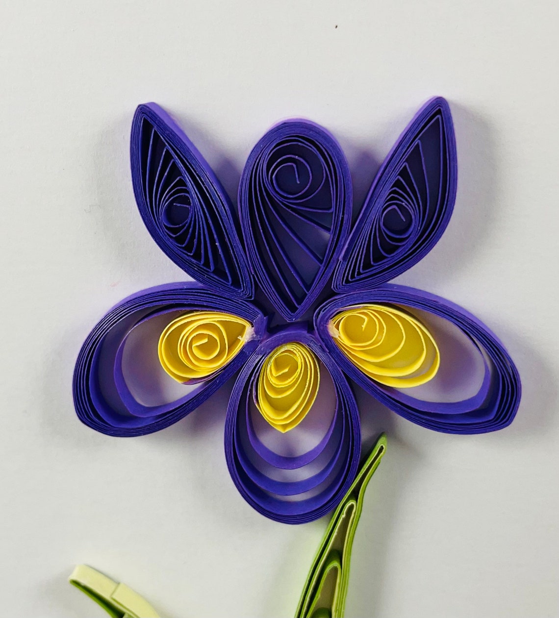 3D Paper Art, Purple Iris Flower Card for Mom, Pop up Card, Unique ...