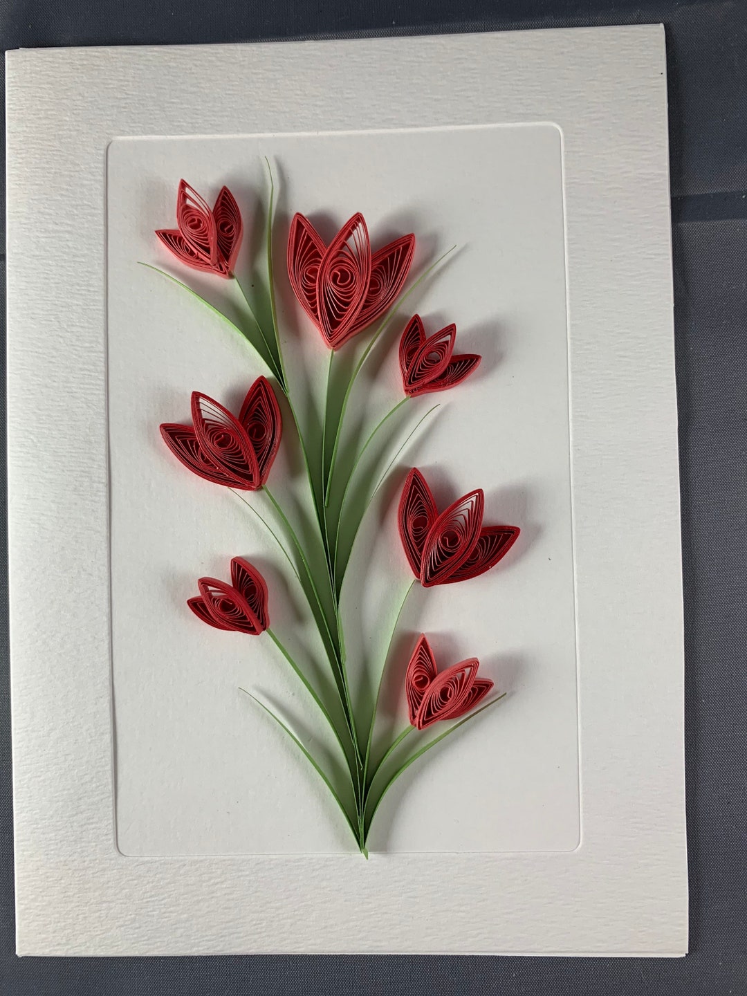 Mothers Day Card for Mom, Pop Out Card, 3D Paper Art Card, Red Quilled ...