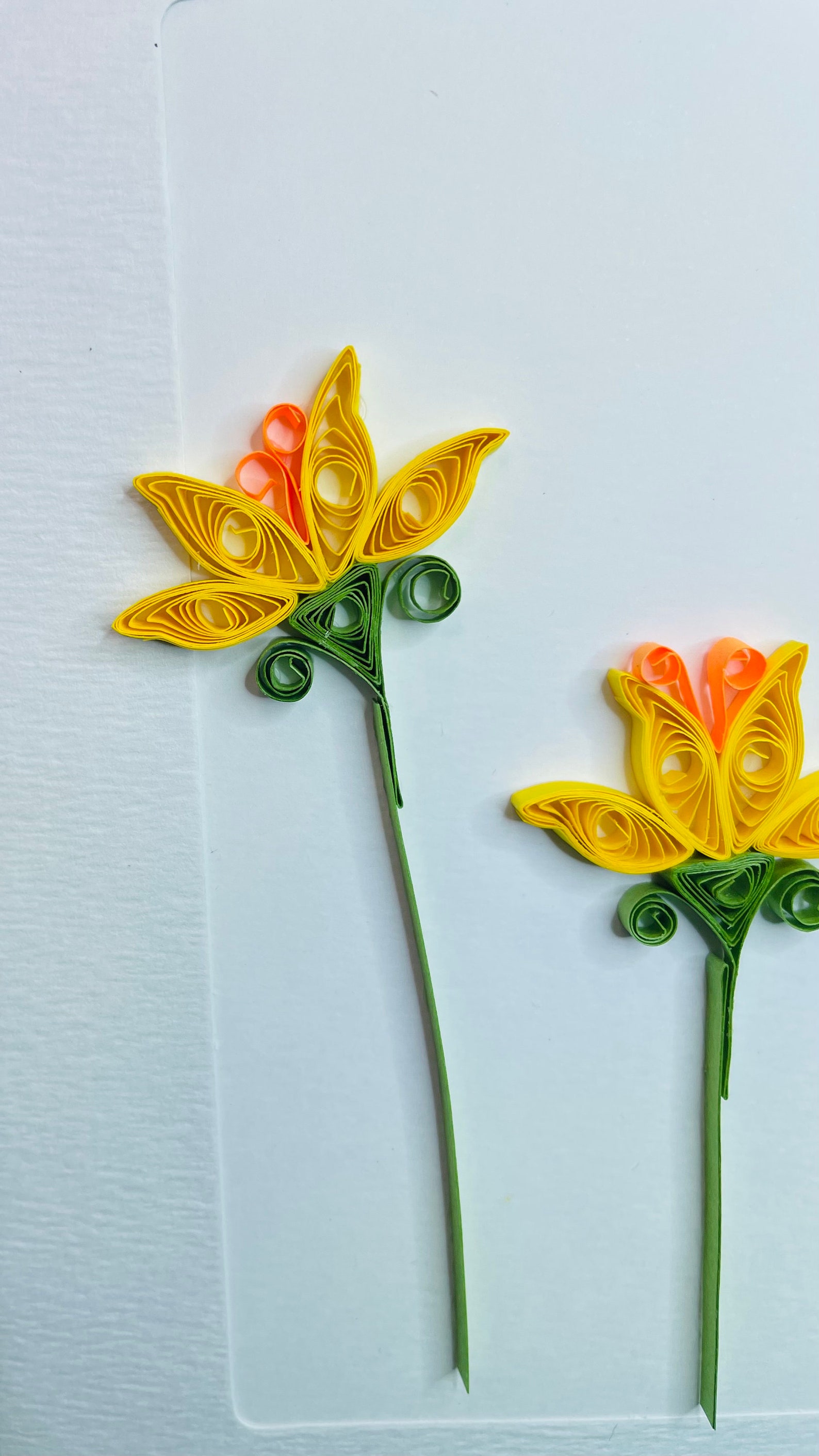 Lily Birthday Card, 3D Flower Card, Yellow Flower Quilled Lily Card ...