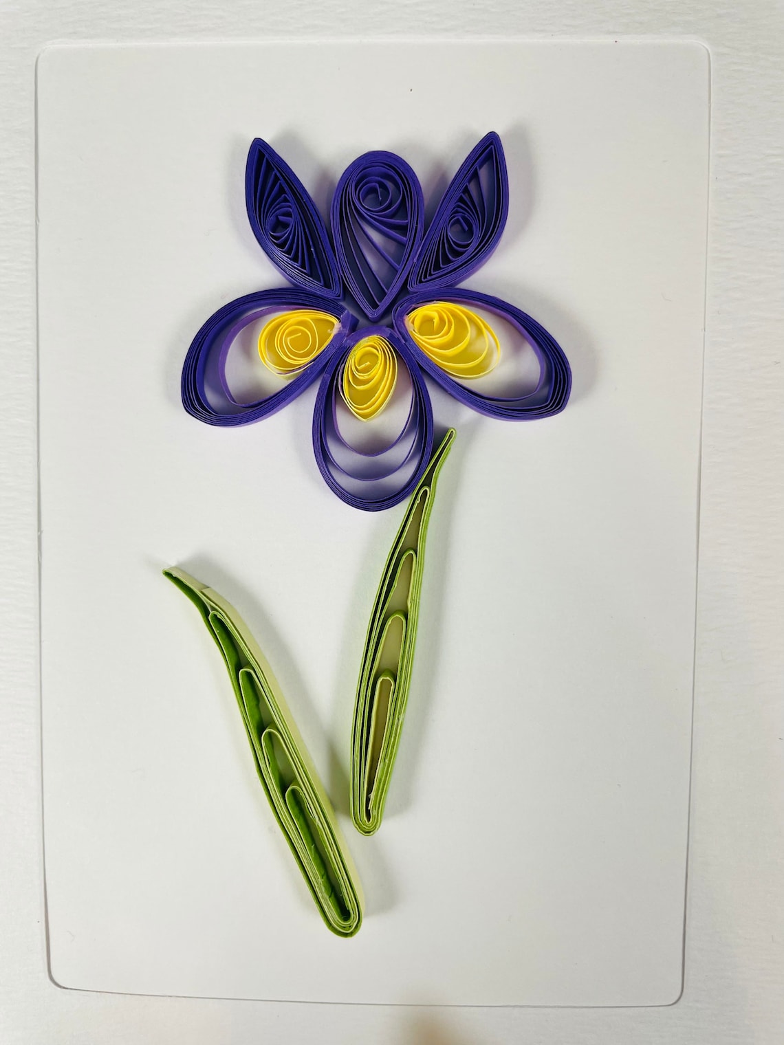 3D Paper Art, Purple Iris Flower Card for Mom, Pop up Card, Unique ...