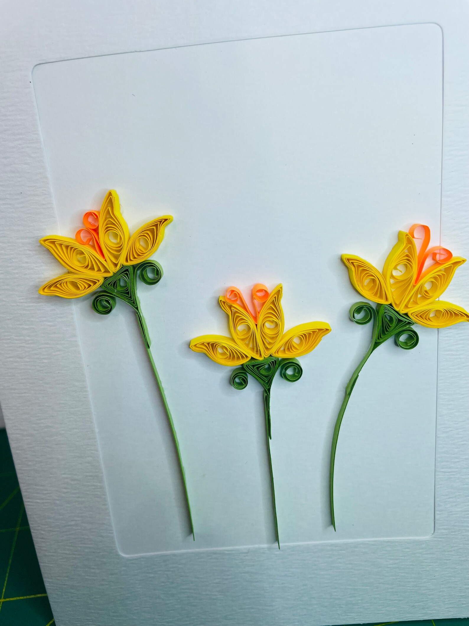 Lily Birthday Card, 3D Flower Card, Yellow Flower Quilled Lily Card ...
