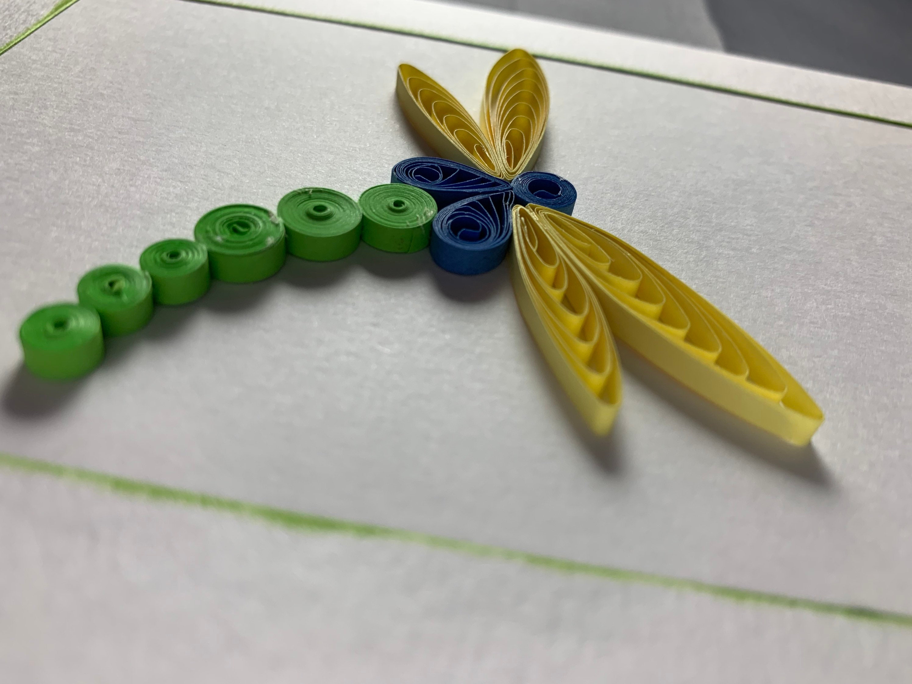 Dragonfly Card for Mom, Quilled Dragonfly Greeting Card for Wife, 3D ...