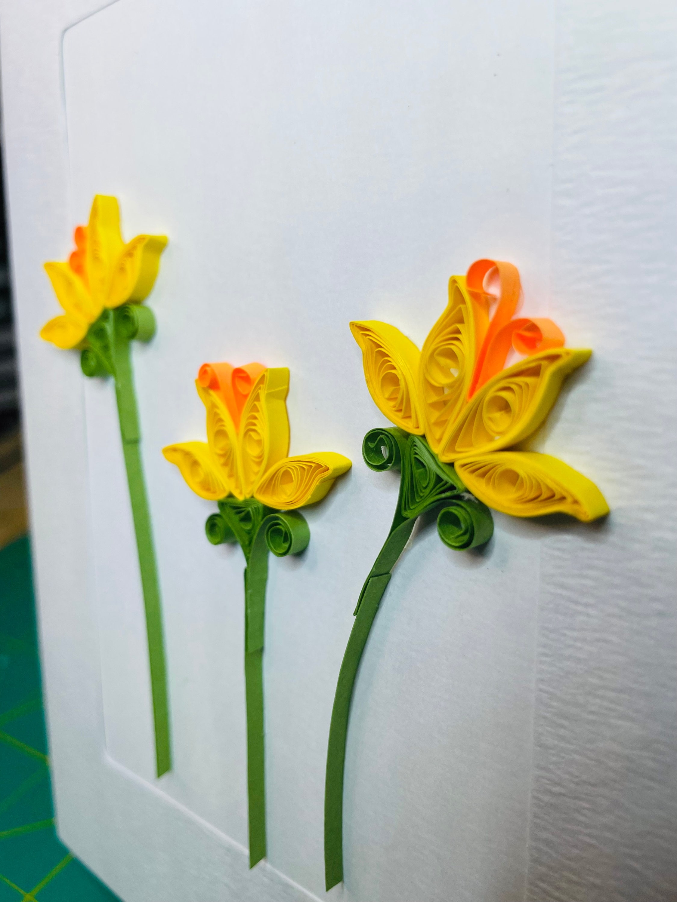 Lily Birthday Card, 3D Flower Card, Yellow Flower Quilled Lily Card ...