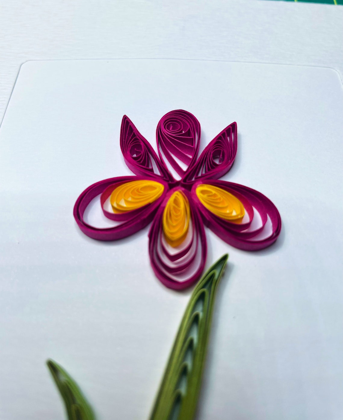 3D Paper Art, Purple Iris Flower Card for Mom, Pop up Card, Unique ...