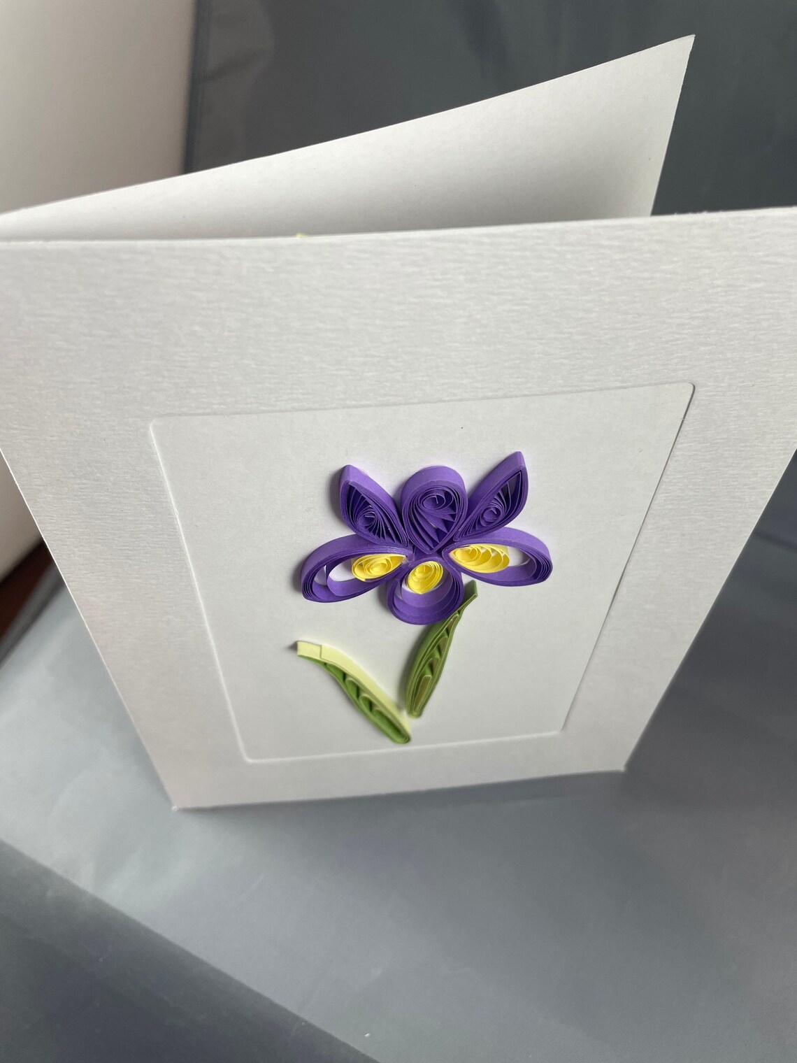 3D Paper Art, Purple Iris Flower Card for Mom, Pop up Card, Unique ...