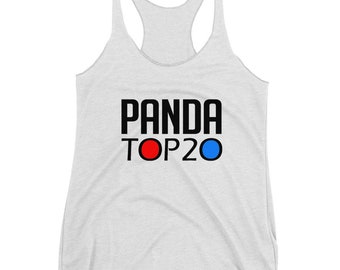 Items similar to Baby Panda Women's Racerback Tank Top - Tri-Evergreen ...