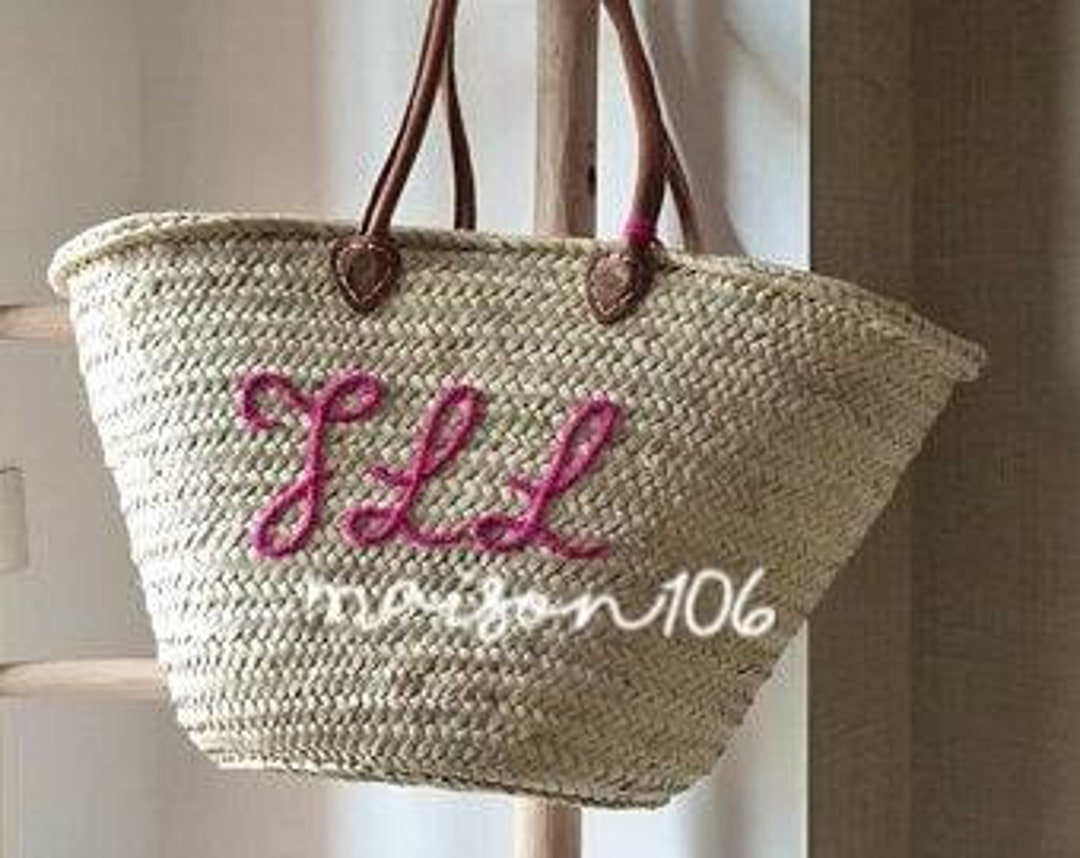 FREE TASSEL Straw Beach Bag Personalized Wicker Basket Straw Tote Bag ...