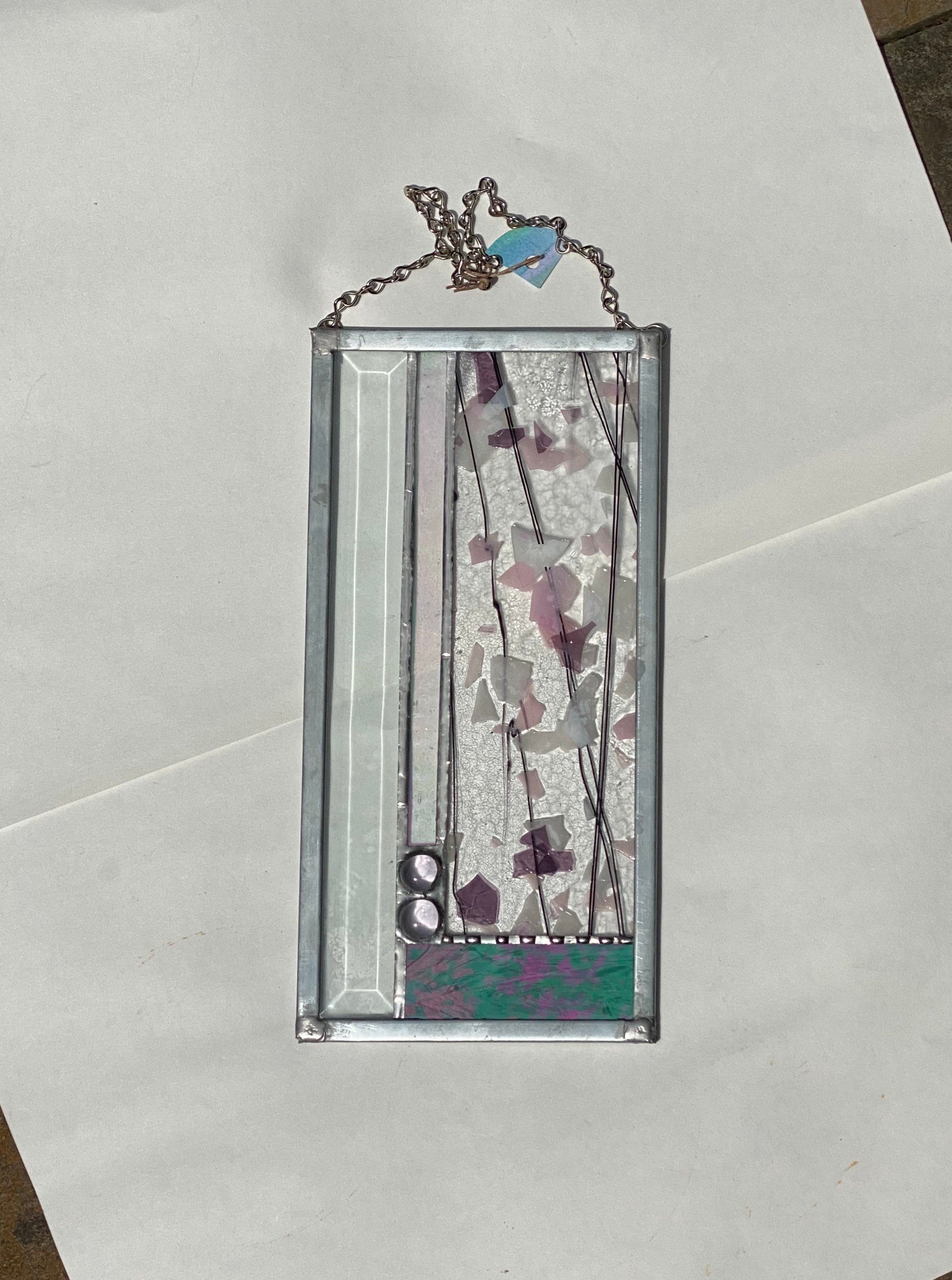 Cherry Blossom Dogwood Stained Glass, Pink Confetti Glass, Cherry ...