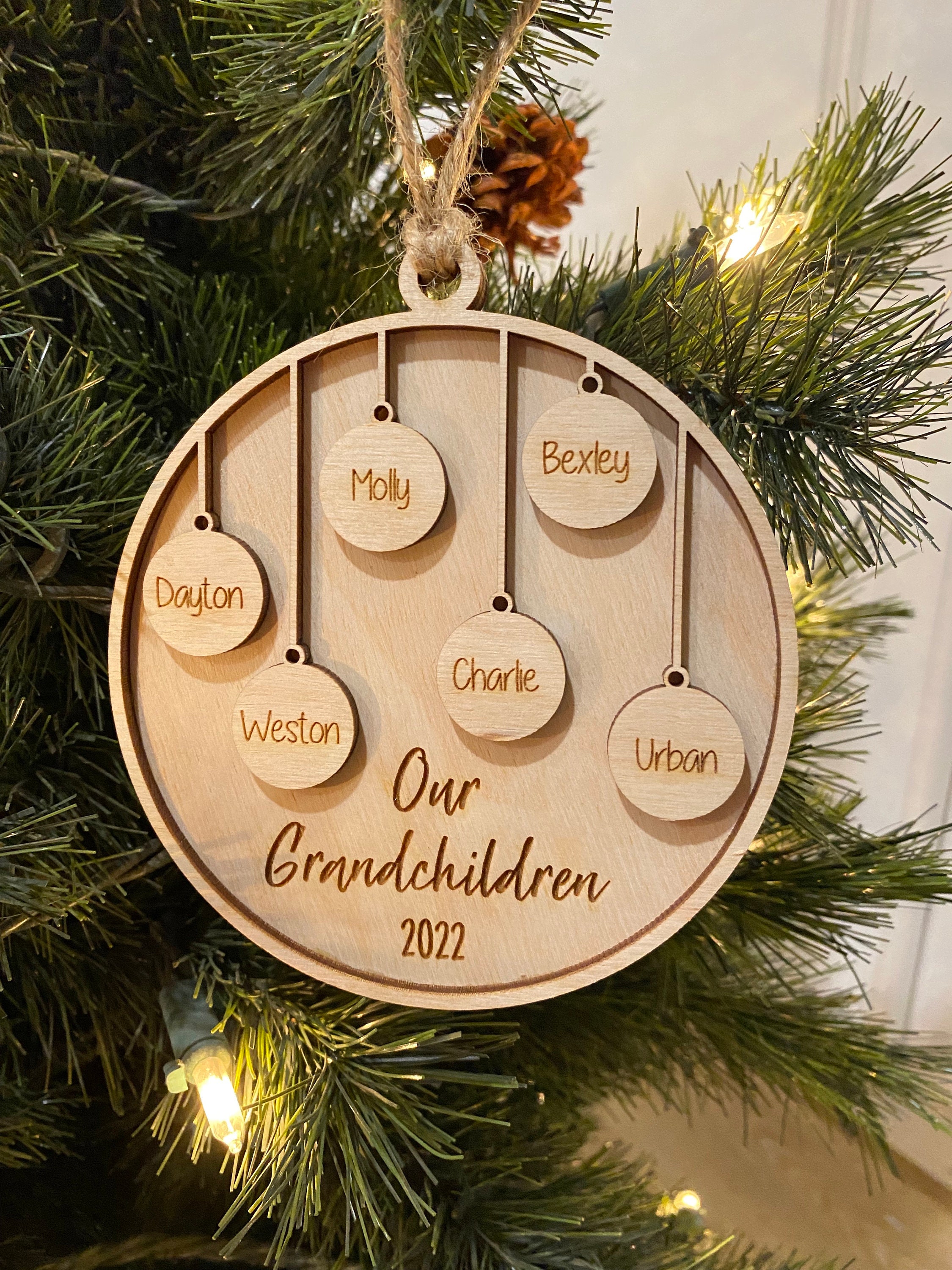 Our Grandchildren Family Tree Christmas Ornament - Etsy