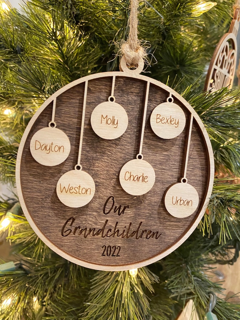 Our Grandchildren Family Tree Christmas Ornament - Etsy