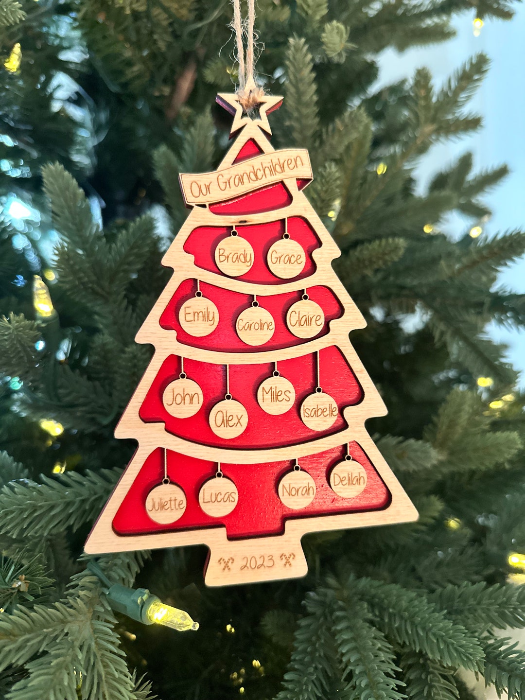 Our Grandchildren Family Tree Christmas Ornament - Etsy