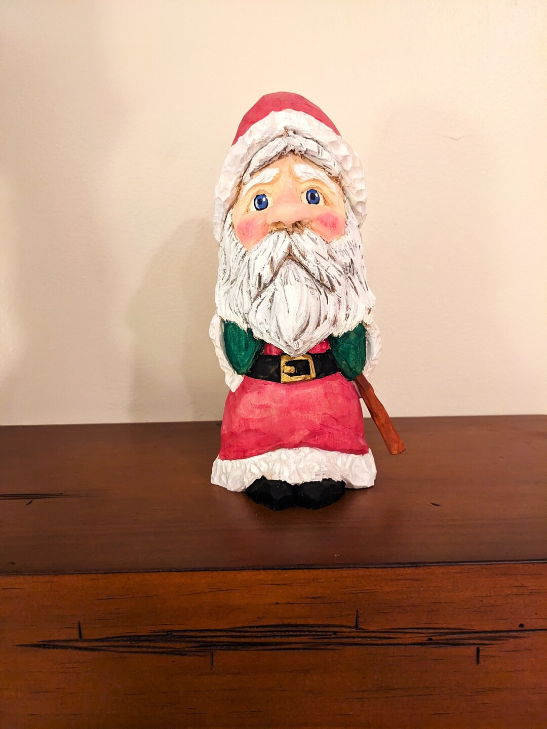 SANTA CLAUS Hand Carved Basswood - Etsy