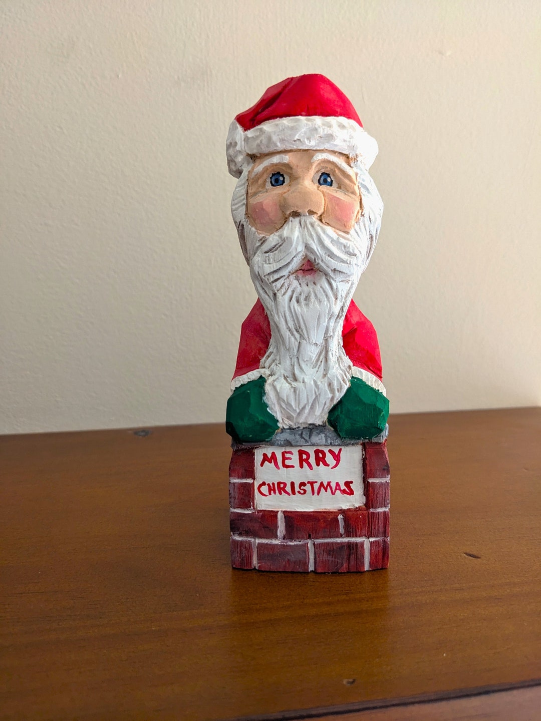 BUSY SANTA Hand Carved Basswood - Etsy