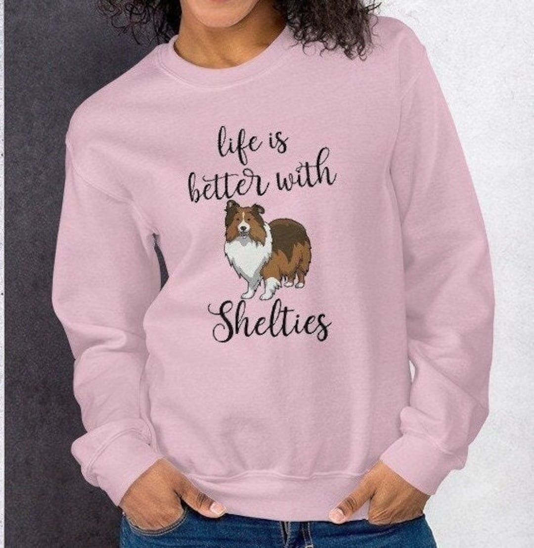 Sheltie Shirt, Sheltie Gift, Sheltie Mom, Adorable Life is Better With ...