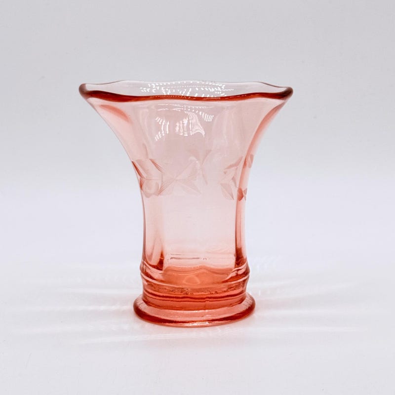 Pink Glass Trumpet Vase - Etsy