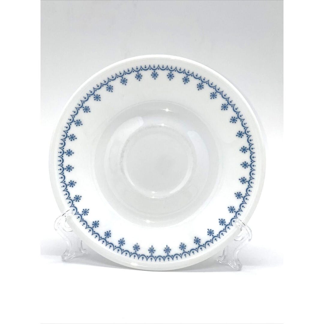 Vintage Corelle Blue and White Blue Snowflake Saucer 6" Dia - Etsy