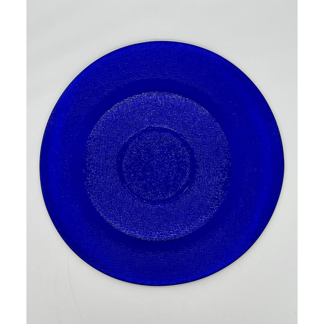 Vintage Cobalt Blue Charger/cake Plate/serving Platter/chop Plate 12 ...