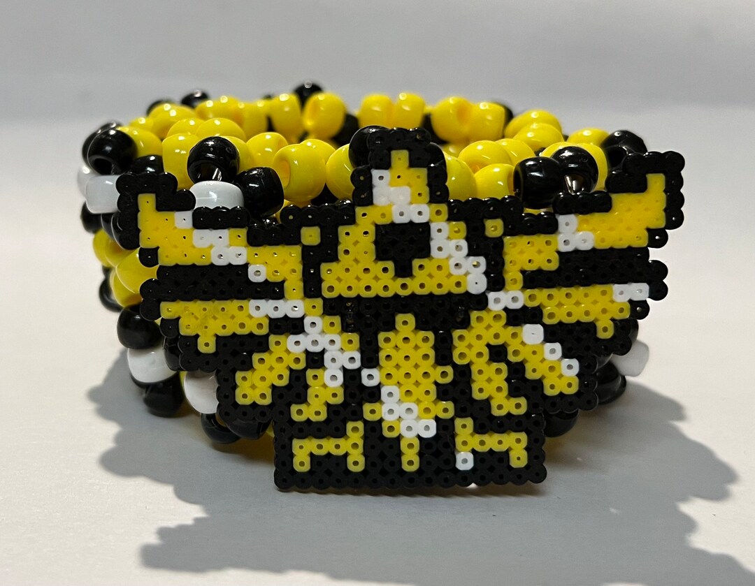 Triforce Perler/pony Bead Cuff - Etsy