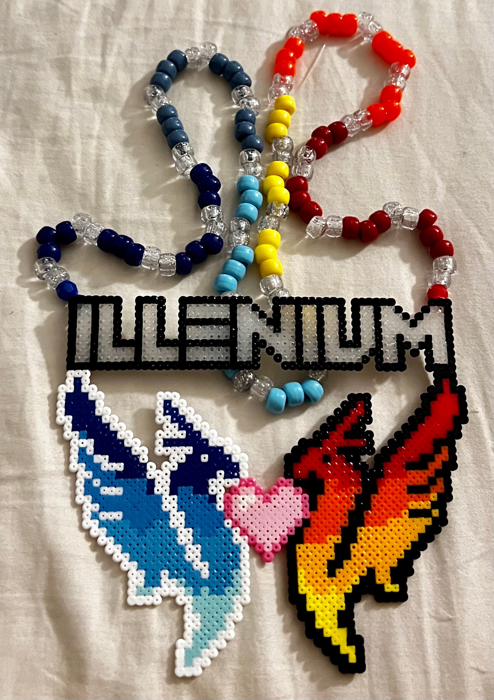 Illenium Fire/ice Mini Perler Necklace - Etsy