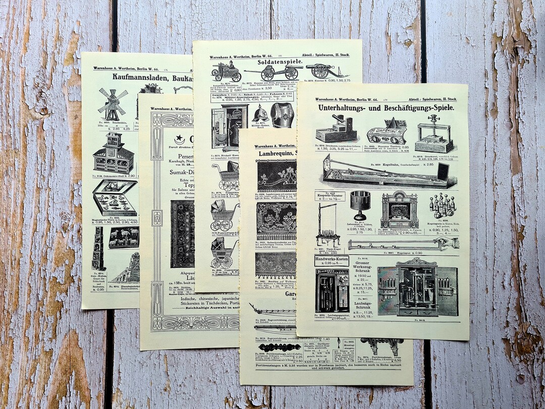 5 Antique Catalogue Pages Department Store Ca. 1903 - Etsy
