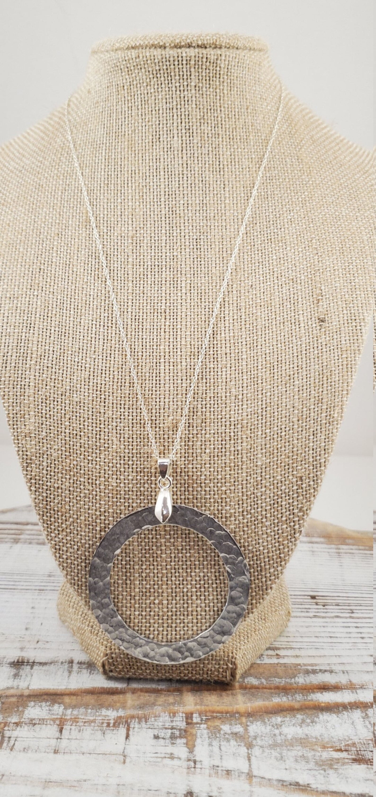 Hammered Aluminum Necklace|jewelry for Women|rustic Aluminum Necklace ...