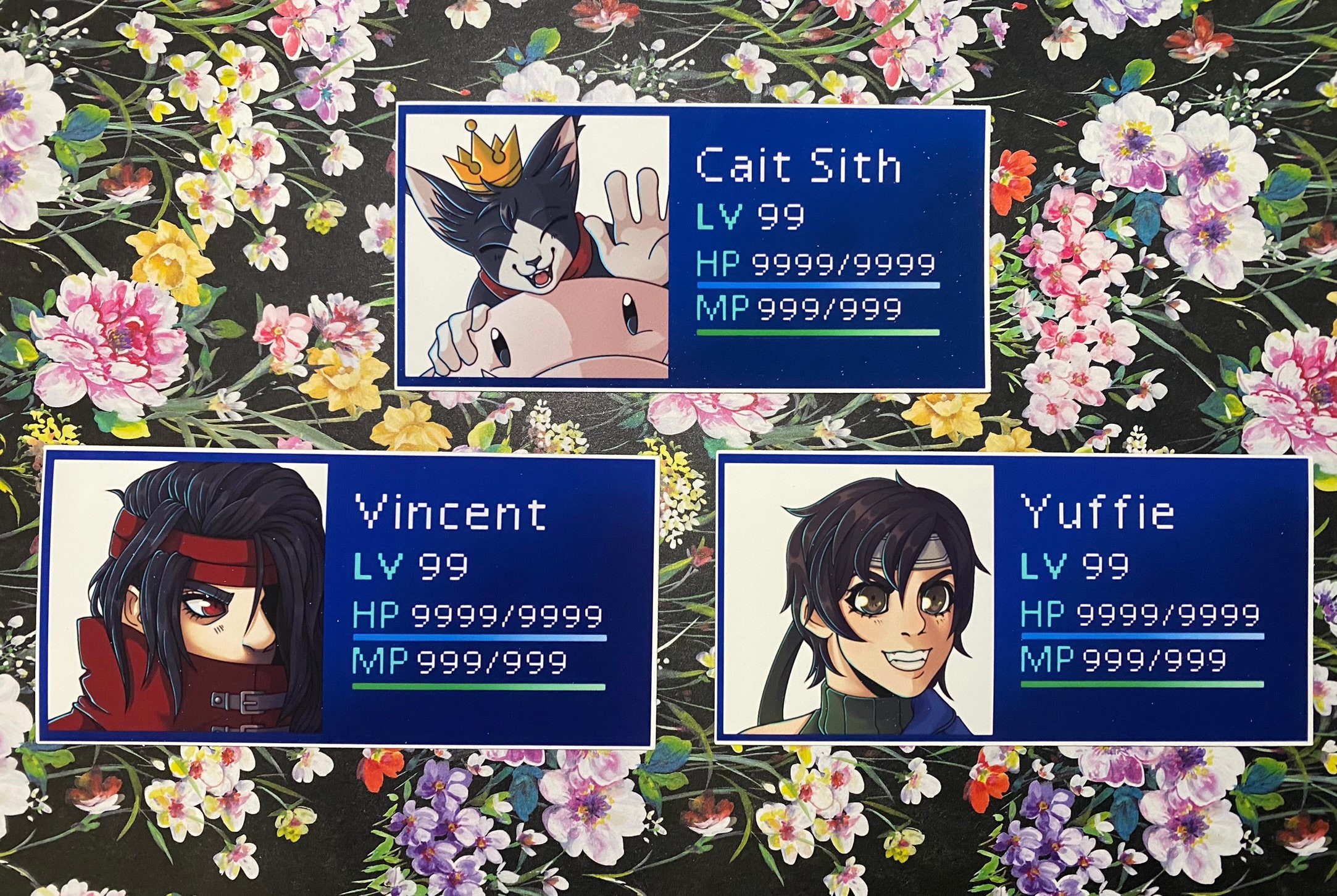 Classic Final Fantasy 7 Party Menu Portrait Vinyl Stickers - Etsy