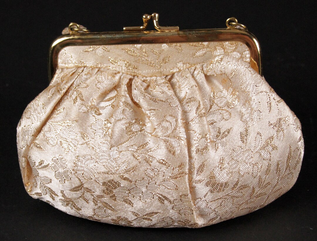 Vintage 1950's Graceline Master Gold Brocade Evening / Prom Purse / Bag ...