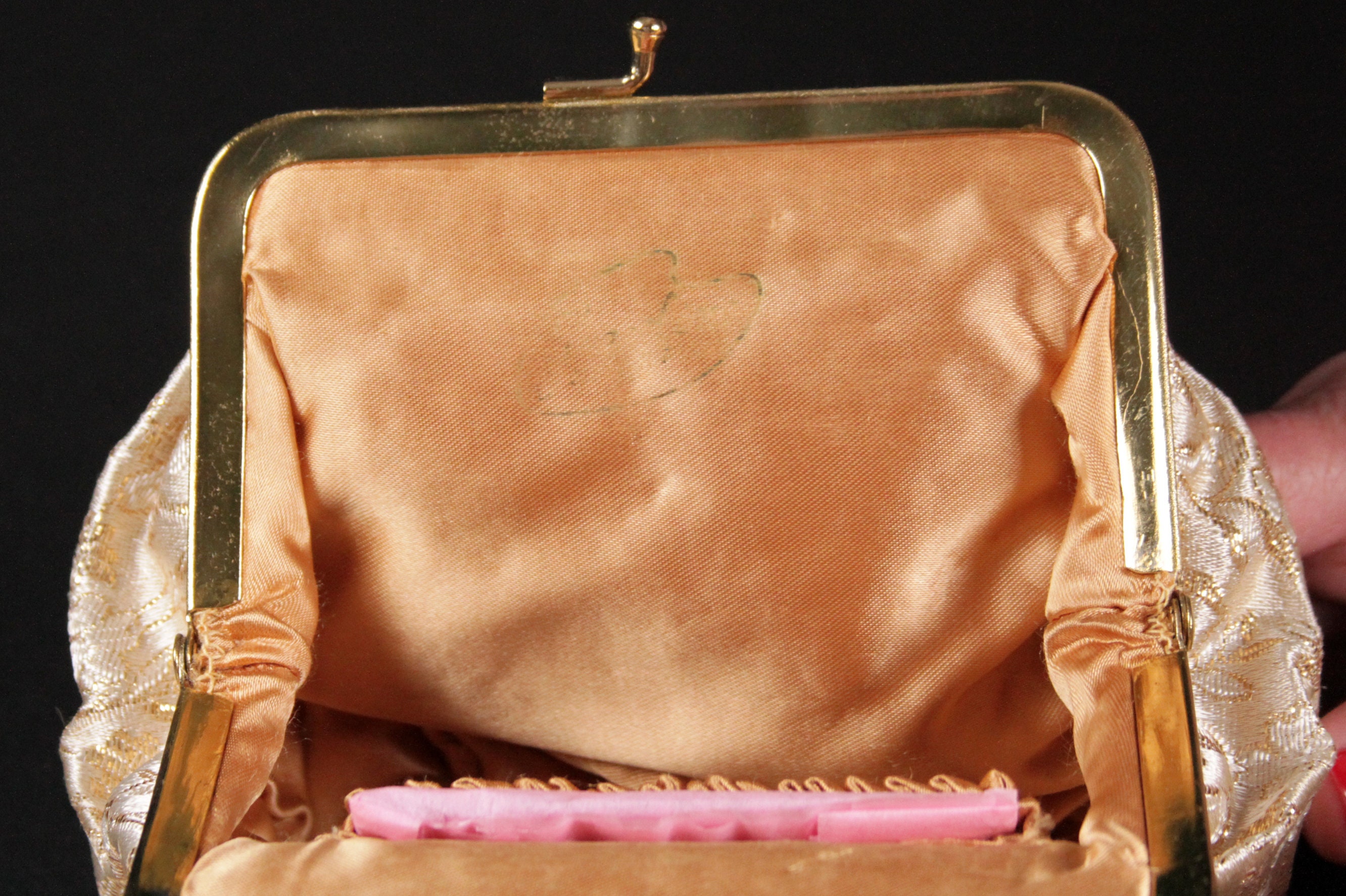 Vintage 1950's Graceline Master Gold Brocade Evening / Prom Purse / Bag ...