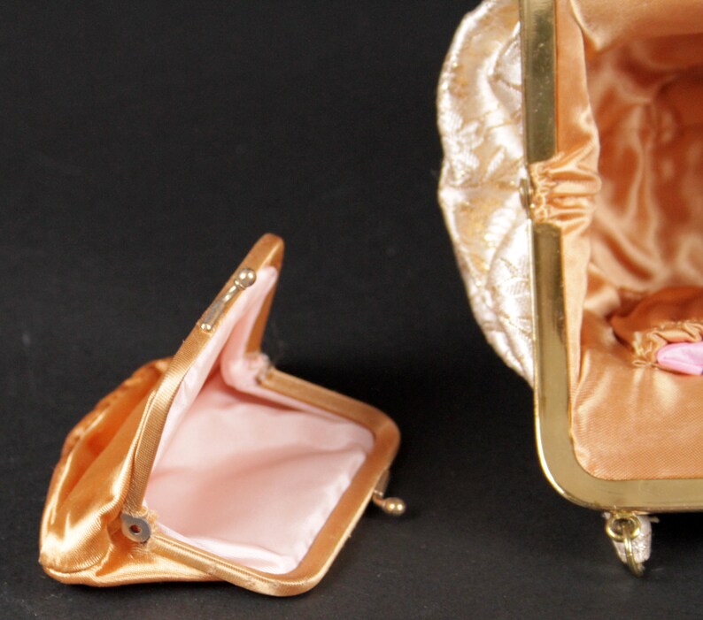 Vintage 1950's Graceline Master Gold Brocade Evening / Prom Purse / Bag ...