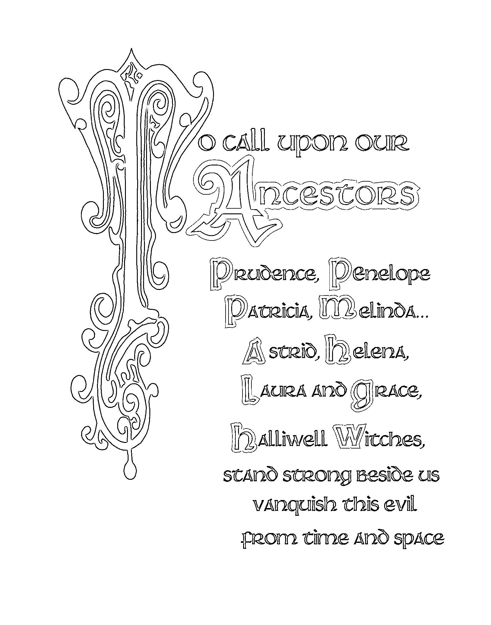 Charmed Book of Shadows Colouring in Pages - Etsy