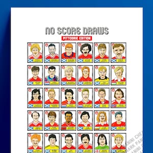Aberdeen - No Score Draws Pittodrie Edition - A3 Print of 36 Hand-drawn ...