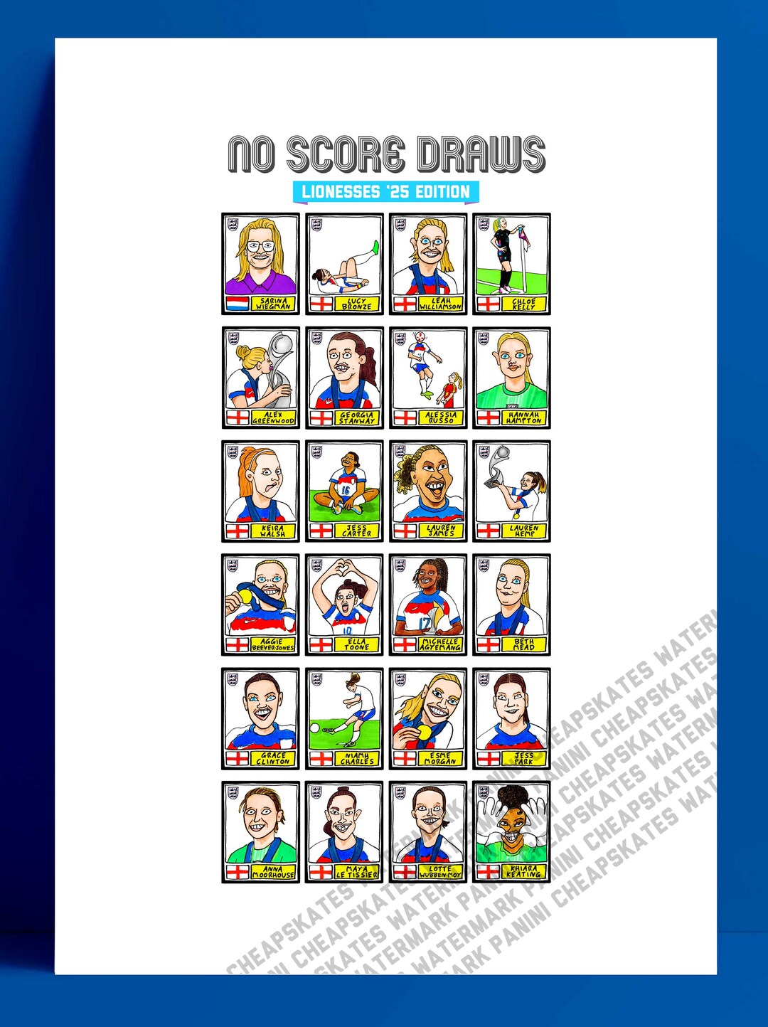England Lionesses Vol 3 - No Score Draws Lionesses '25 Edition - A3 ...