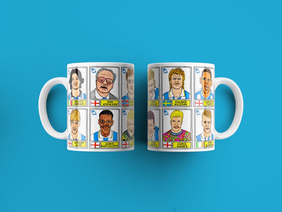 Sheffield Wednesday - Set of TWO 11oz Ceramic Mugs With Wonky Panini ...