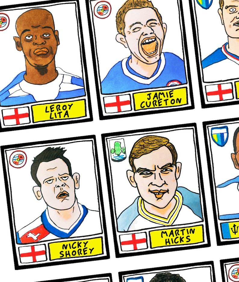 Reading No Score Draws Royals Edition A3 Print of 36 | Etsy UK